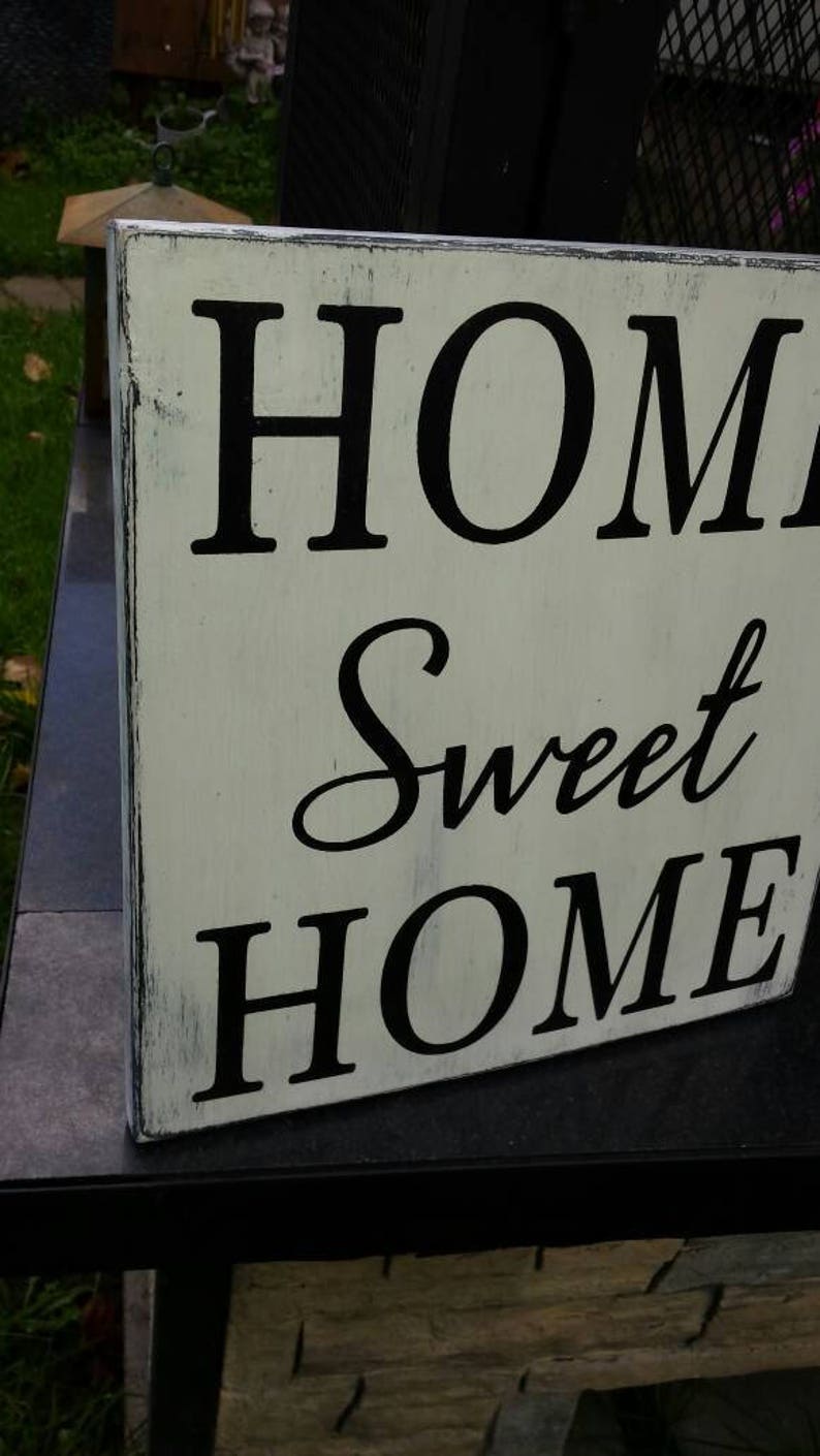 Home Sweet Home Distressed Wood Sign Patio Decor Rustic - Etsy