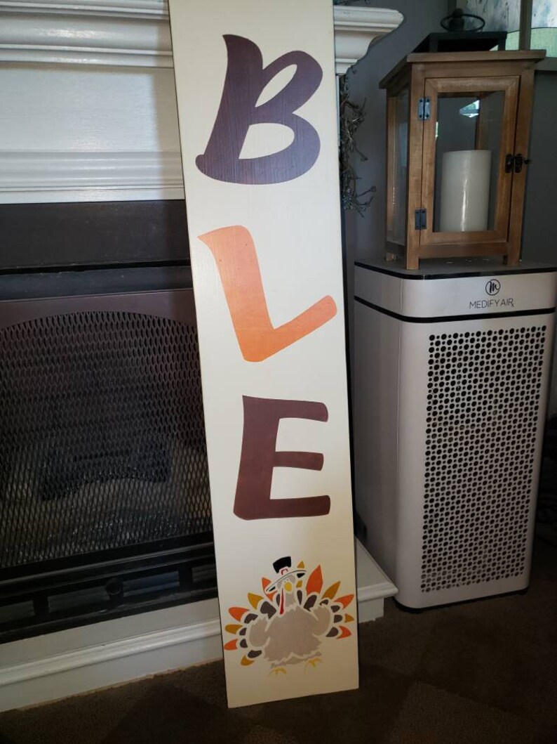 Gobble Sign Reversible 5 Ft Sign Rustic Distressed Wood Extra - Etsy