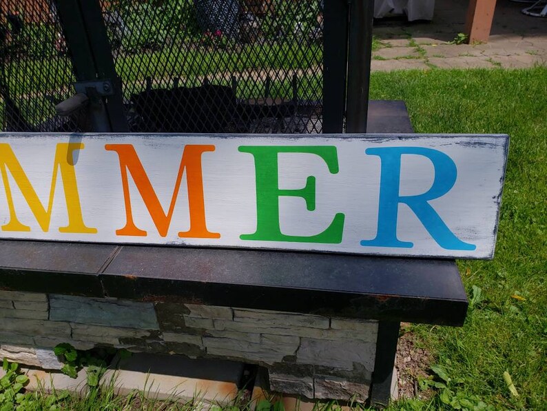 Summer Porch Sign Horizontal Distressed Wood Sign Rustic Extra Large ...