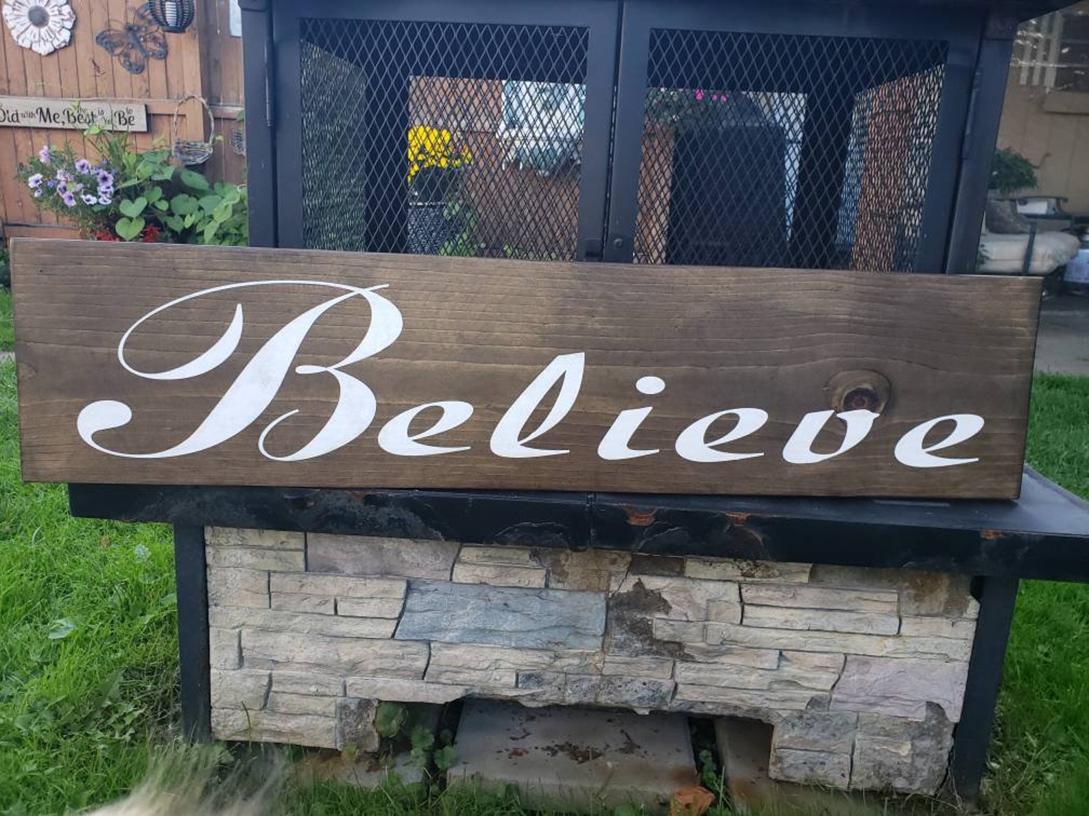 Believe Distressed Wood Sign Christmas Sign Rustic Extra Large | Etsy