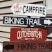 Camping Directional Sign Porch Sign Distressed Cedar Wood Camp - Etsy