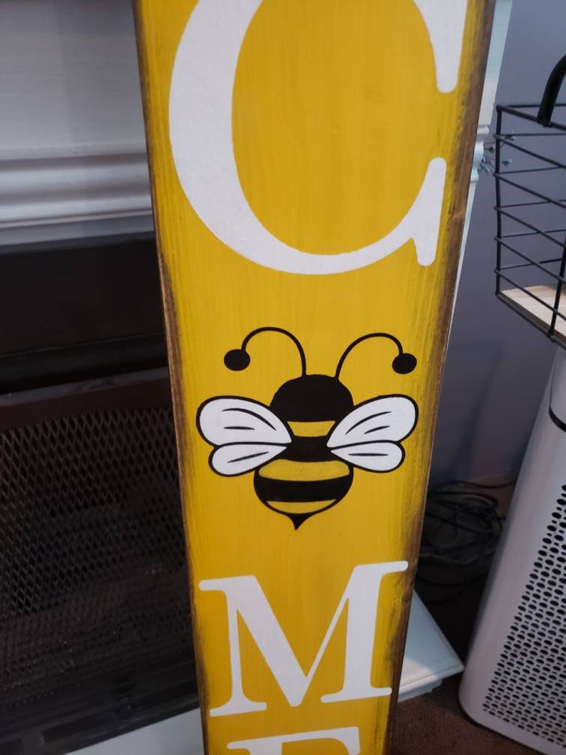 Bee Sign Welcome Porch Sign Bee Decor 5 Ft Entryway Rustic - Etsy