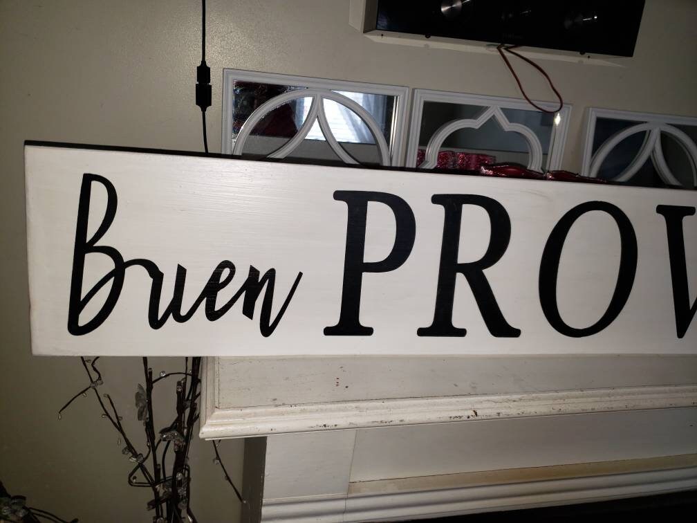 Buen Provecho Sign Extra Large Kitchen Sign Wall Hanging Wood Sign Bon ...