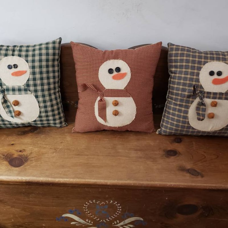 Snowman Pillows - Etsy