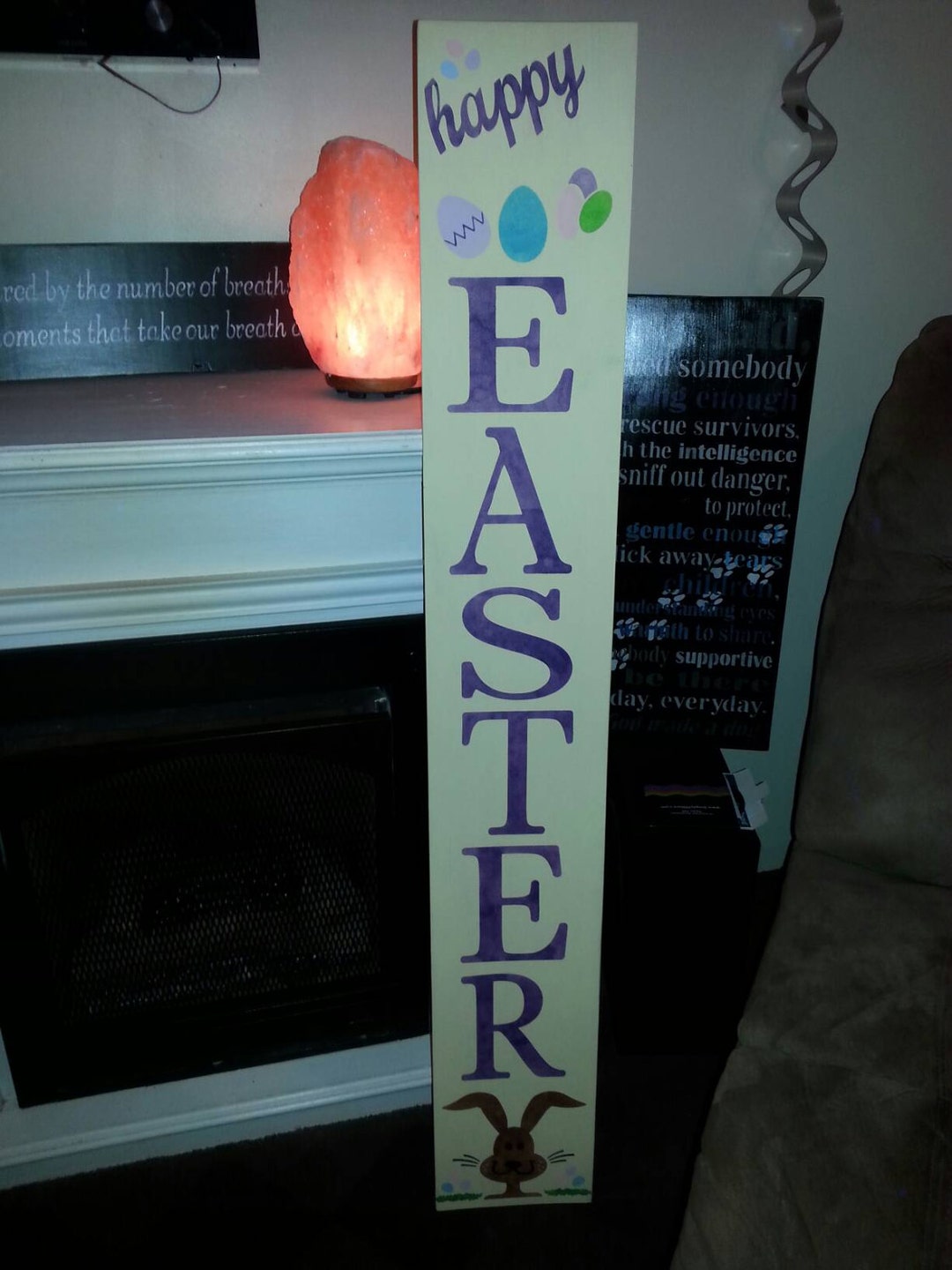 Easter Porch Sign Reversible Vertical Wood Sign Rustic Extra Large ...