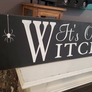 Witch Sign It's October Witches Sign Horizontal Wood Sign Large ...