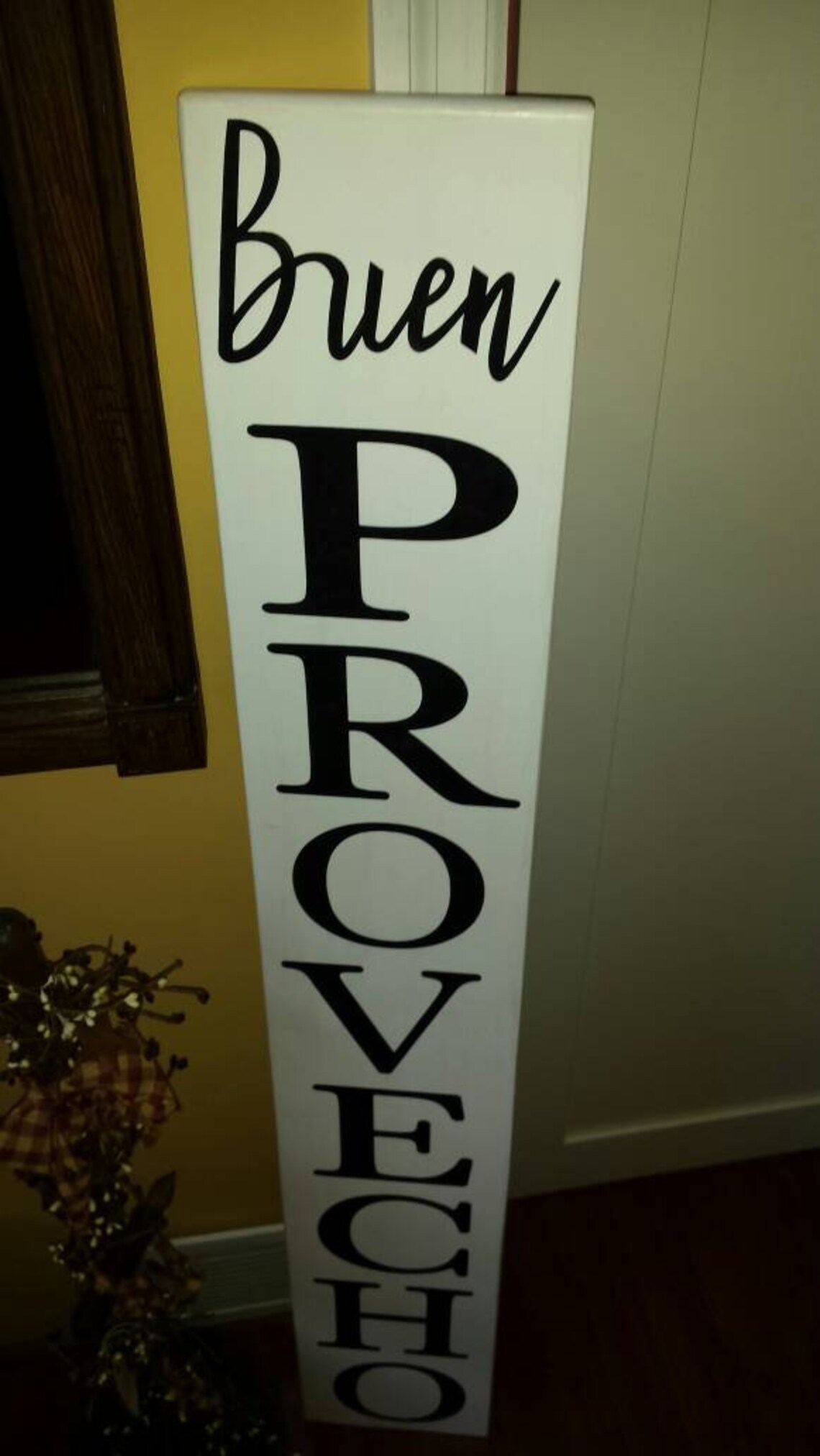 Buen Provecho Extra Large Kitchen Sign Vertical Wood Sign Bon | Etsy