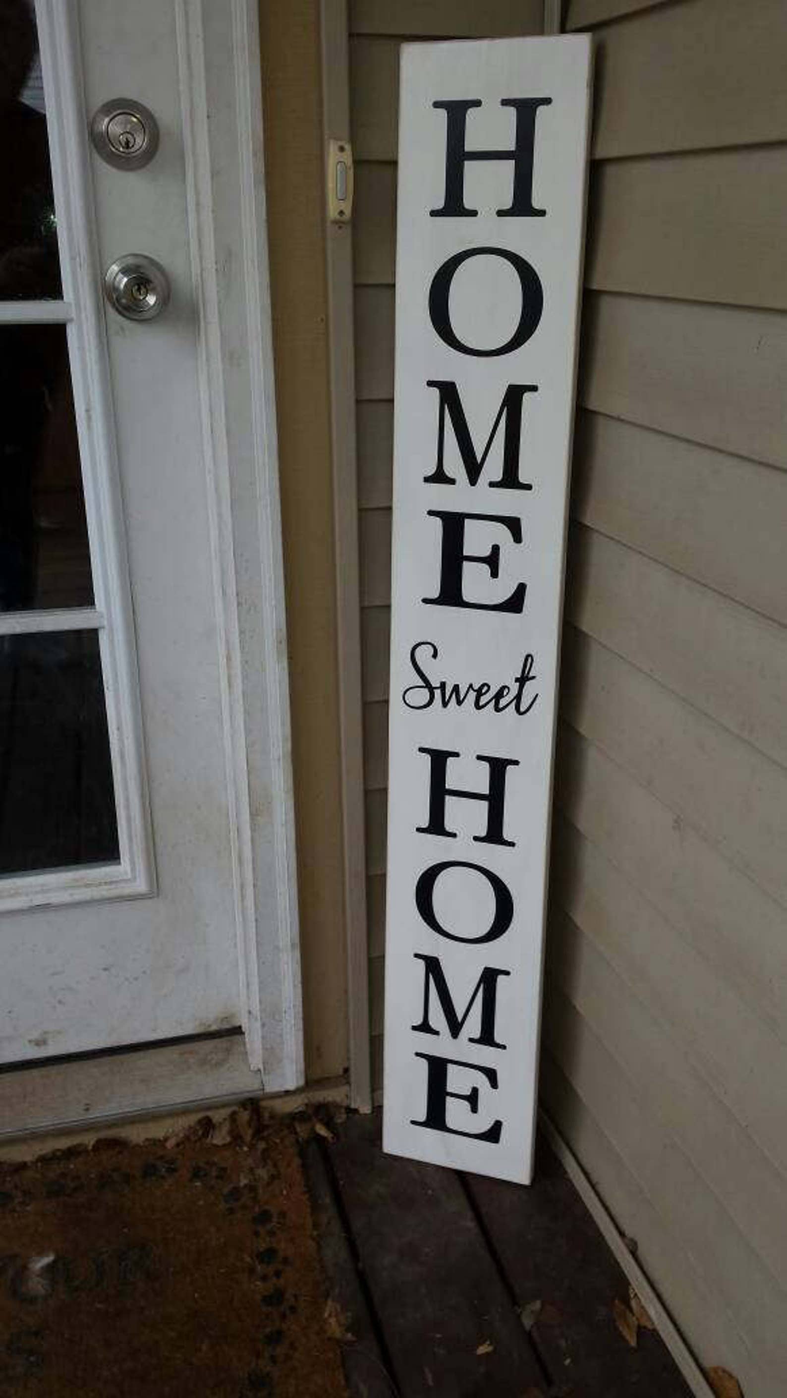 Home Sweet Home Extra Large Porch Sign Vertical Wood Sign - Etsy