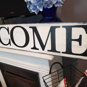 Welcome Sign Porch Sign Horizontal Sign Wall Hanging Entryway Decor ...
