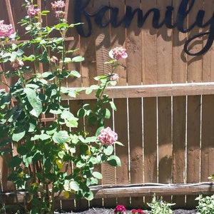 Family Metal Word Sign Distressed Rustic Rusted Wall Hanging Extra ...