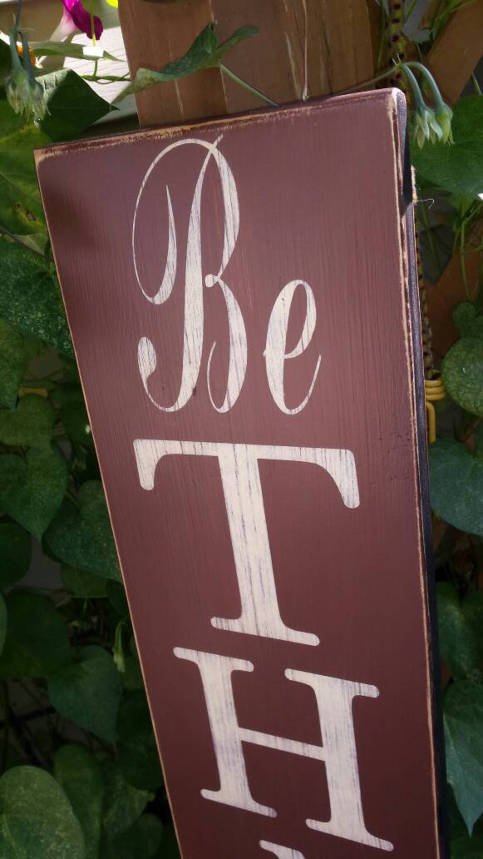 Be Thankful Large Porch Sign Fall Decor Vertical Distressed Wood Sign ...