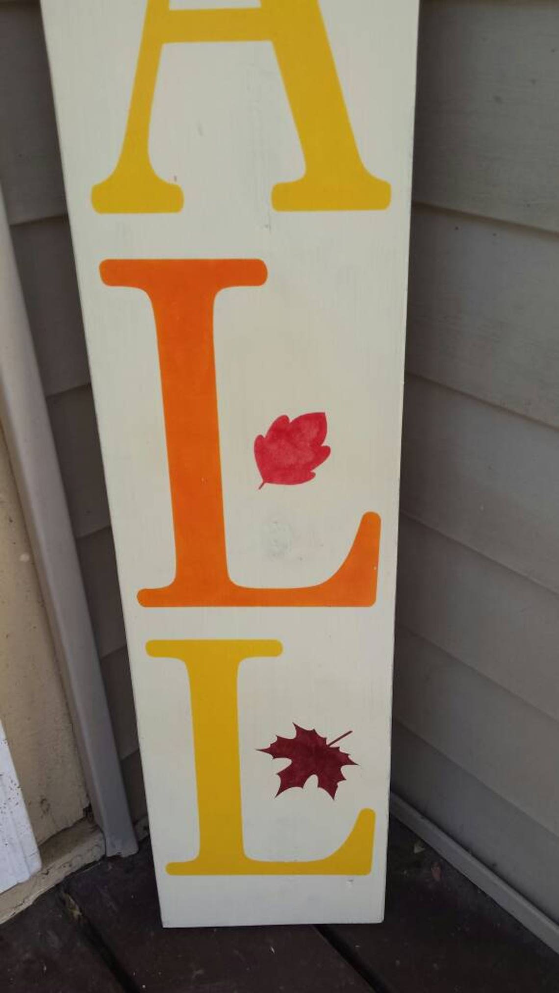 Hello Fall Sign Vertical Porch Sign Wood Sign Distressed Wood - Etsy