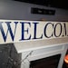 Welcome Sign Horizontal Wall Hanging Entryway Porch Sign Rustic ...