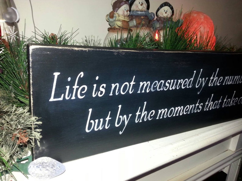 Life is Not Measured by the Number of Breaths We Take Wood - Etsy
