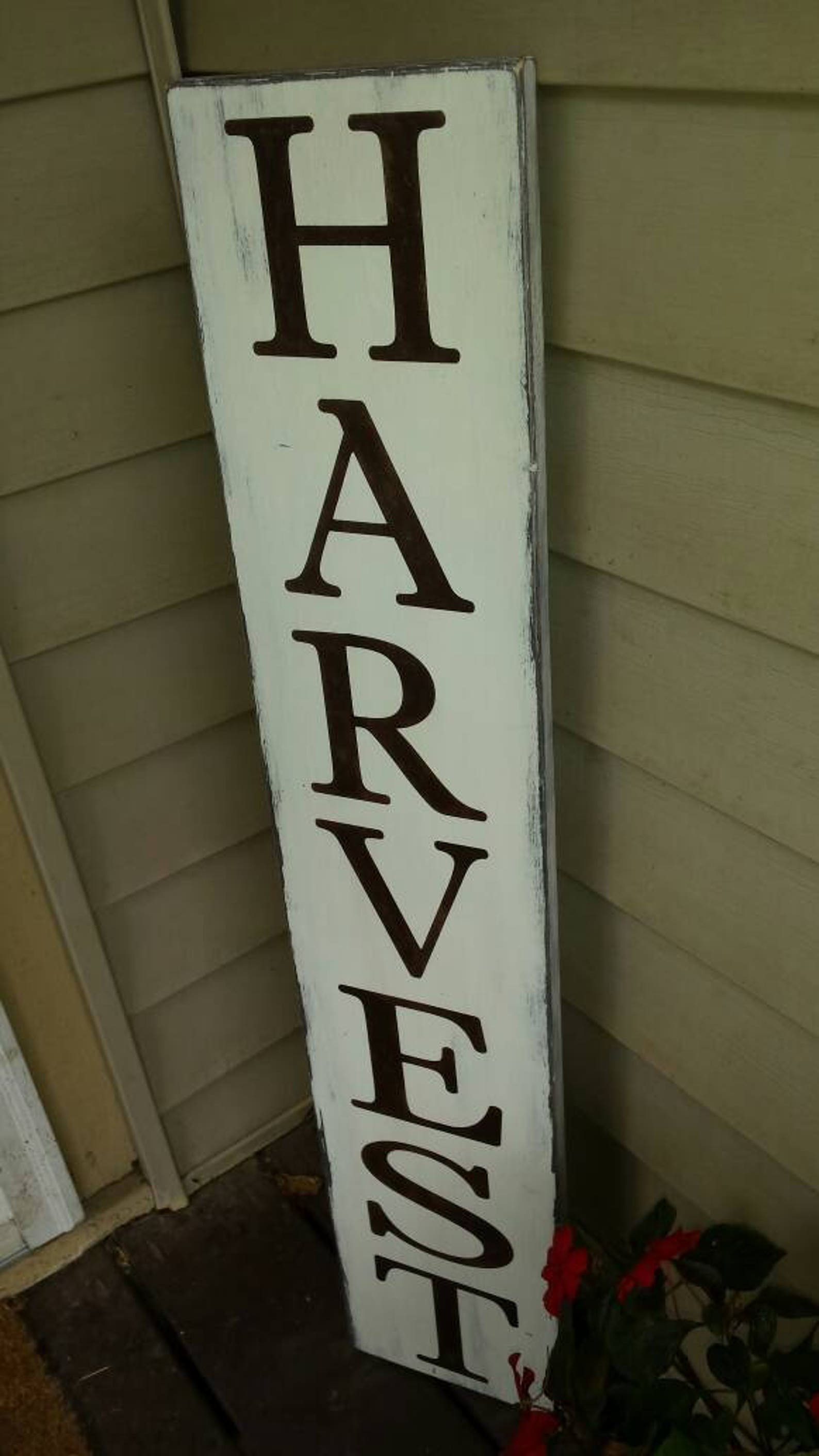 Harvest Extra Large Porch Sign Fall Decor Vertical Wood Sign Entryway ...