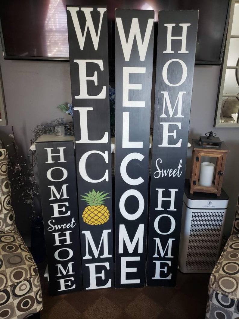 Home Sweet Home Extra Large Porch Sign Vertical Wood Sign - Etsy