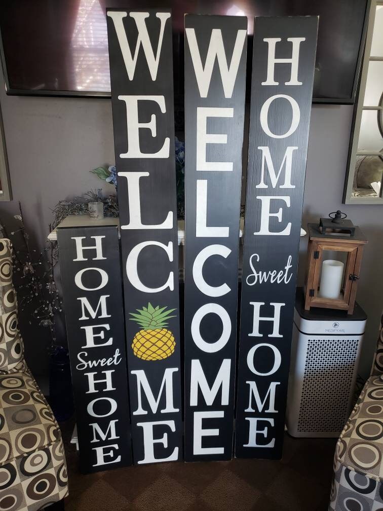 Oh Hello Porch Sign Vertical Wood Sign Entryway Sign Home | Etsy