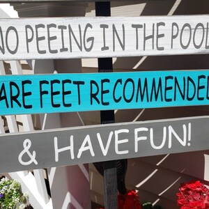 Pool Sign Pool Directional Porch Sign Cedar Wood Fun Pool Destination ...