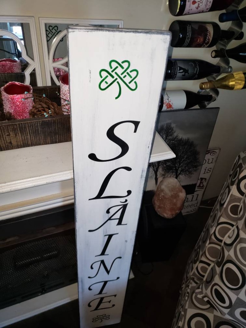 Slainte Vertical Porch Sign Gaelic Irish Good Health - Etsy