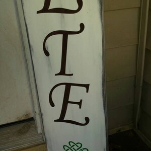 Failte Porch Sign Gaelic Irish Welcome Reversible Sign Distressed Wood ...
