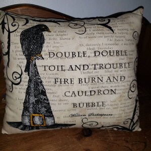 Halloween Pillow Trick or Treat Muslin Pillow Tuck Eat Drink Be Scary ...