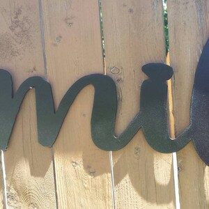 Family Metal Word Sign Distressed Rustic Rusted Wall Hanging Extra ...