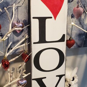Love Wood Sign Valentine's Day Decoration Sign Large Distressed ...