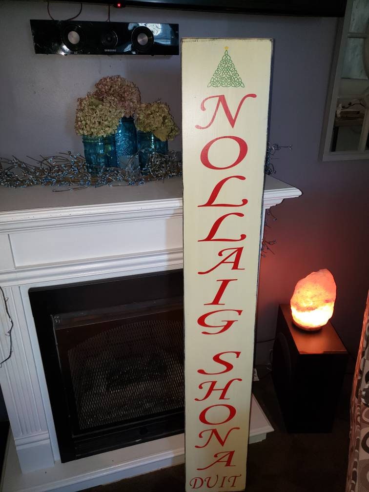 Nollaig Shona Duit Sign Gaelic Irish Merry Christmas Sign | Etsy