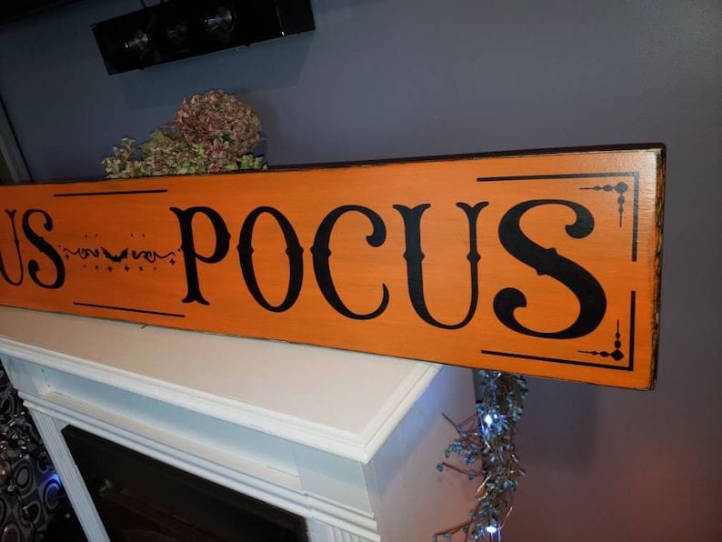 Hocus Pocus Sign Large Horizontal Halloween Sign Spooky Fall - Etsy