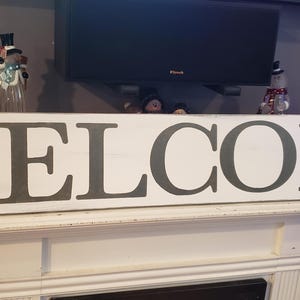 Welcome Sign Porch Sign Horizontal Sign Wall Hanging Entryway Decor ...