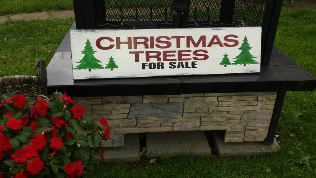 Christmas Trees for Sale Wood Sign Christmas Sign Distressed Wood ...