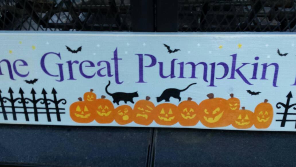 The Great Pumpkin Patch Wood Sign Halloween Sign Primitive - Etsy