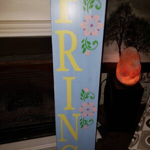 Spring Porch Sign Reversible Vertical Distressed Wood Sign Extra Large ...