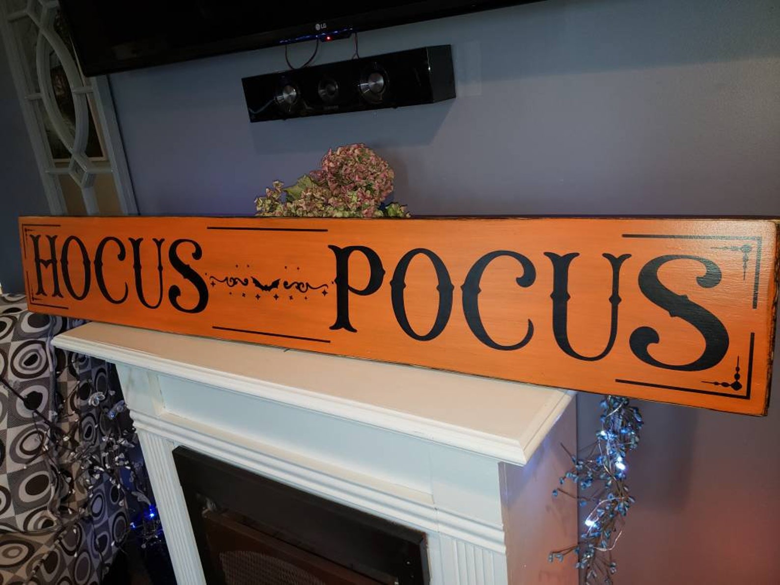 Hocus Pocus Sign Large Horizontal Halloween Sign Spooky Fall | Etsy