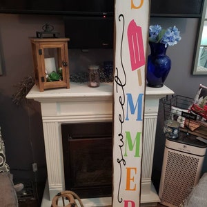Summer Sign Sweet Summer Porch Sign Reversible Distressed Wood Sign ...