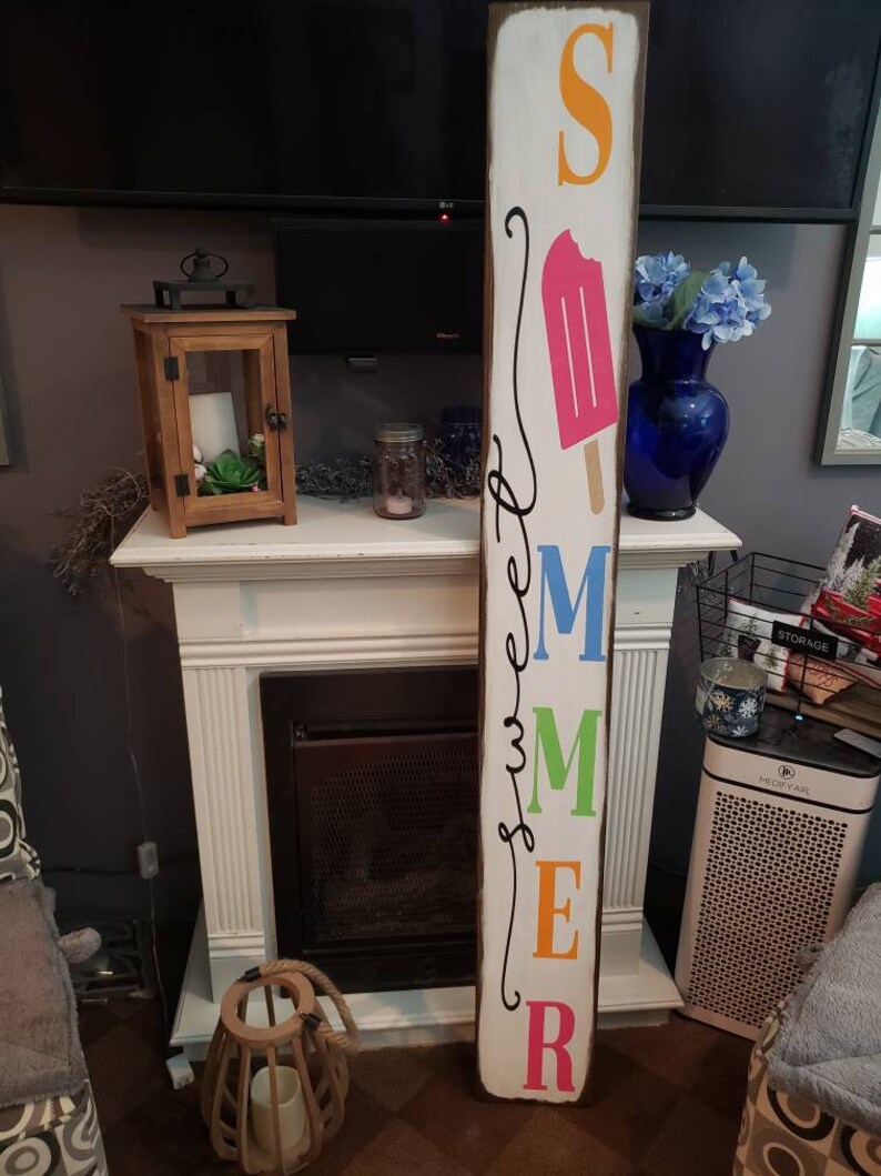 Summer Sign Sweet Summer Porch Sign Reversible Distressed Wood - Etsy