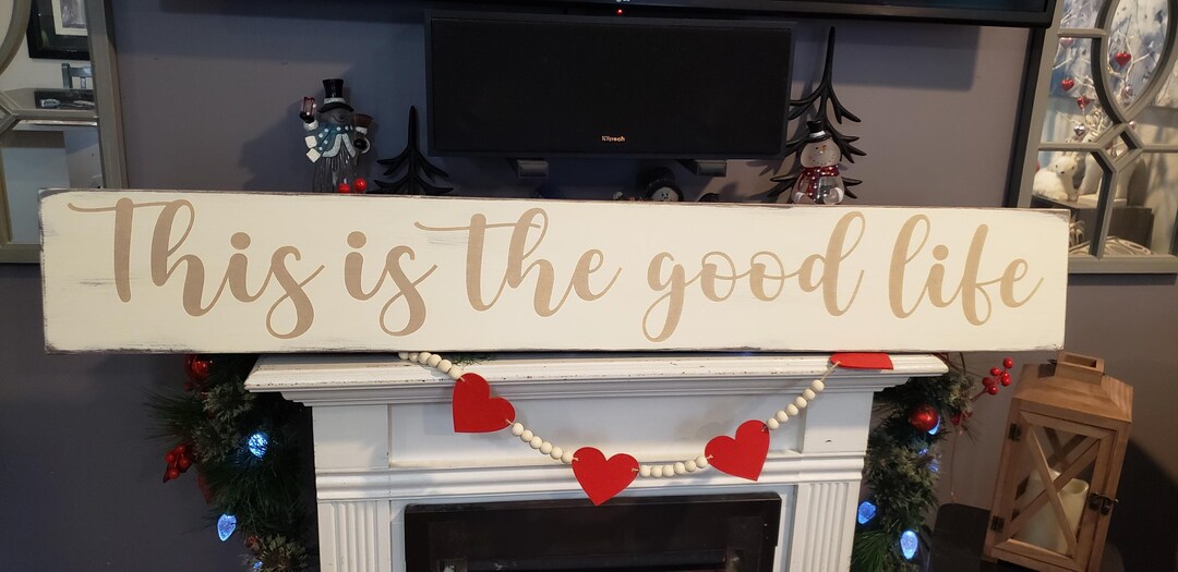 This is the Good Life Sign the Gathering Place Sign Rustic Wood Wall ...