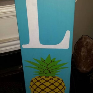 Aloha Hawaiian Wood Porch Sign Hawaiian Pineapple Entryway Wood Rustic ...