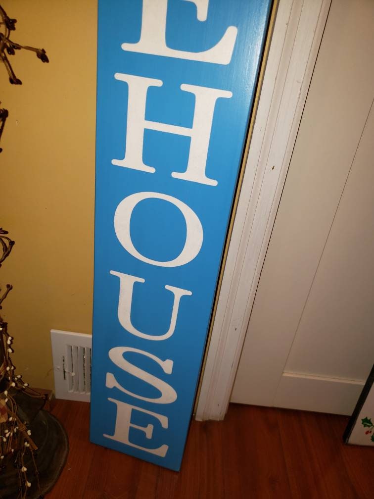 Lakehouse Sign Porch Sign Large Entryway Wood Sign Distressed Rustic ...