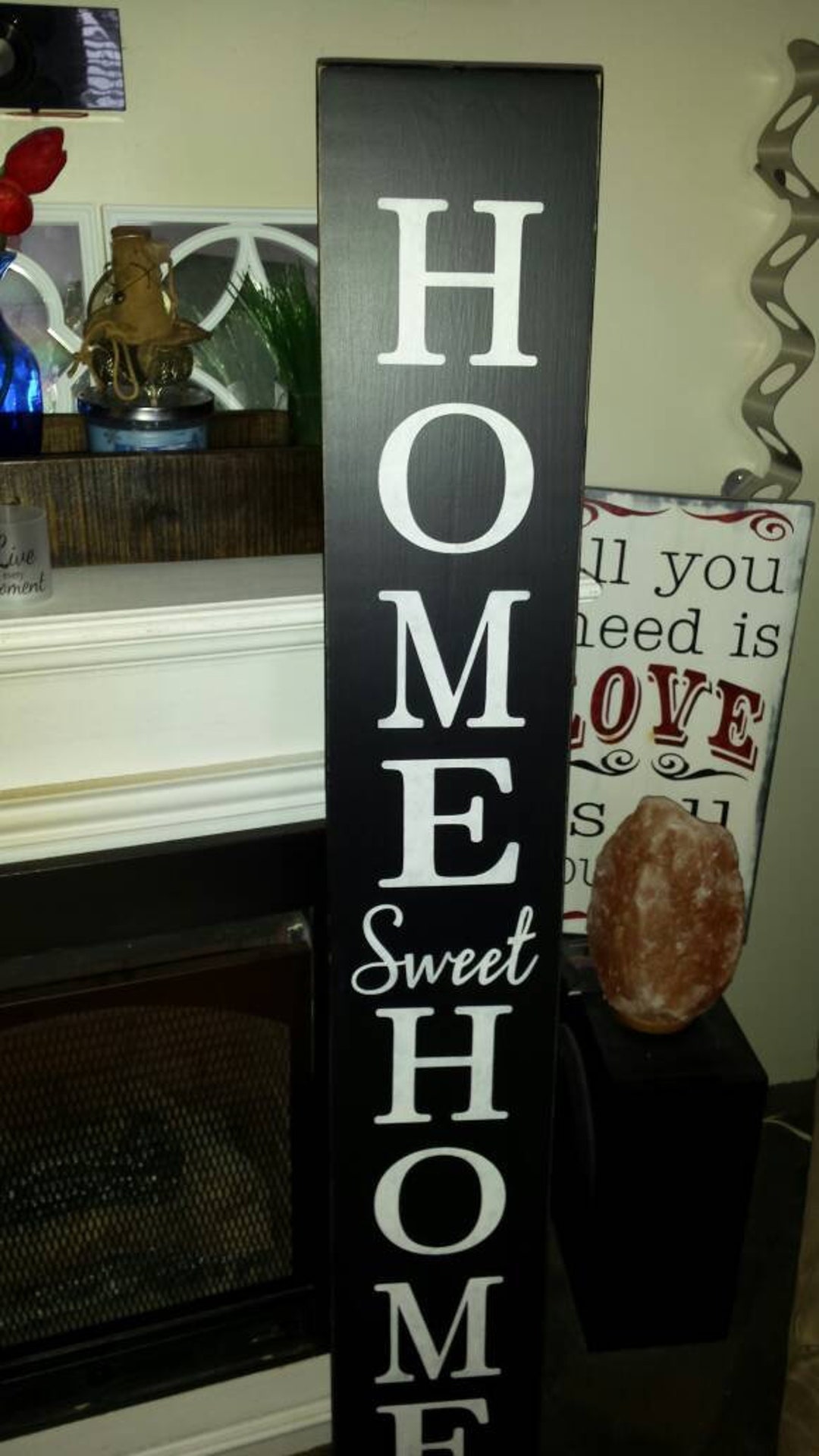 Home Sweet Home Extra Large Porch Sign Vertical Wood Sign Entryway Sign ...