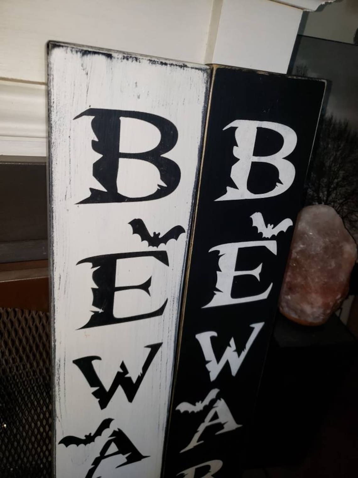 Beware Sign Halloween Sign Distressed Wood Rustic Fall - Etsy