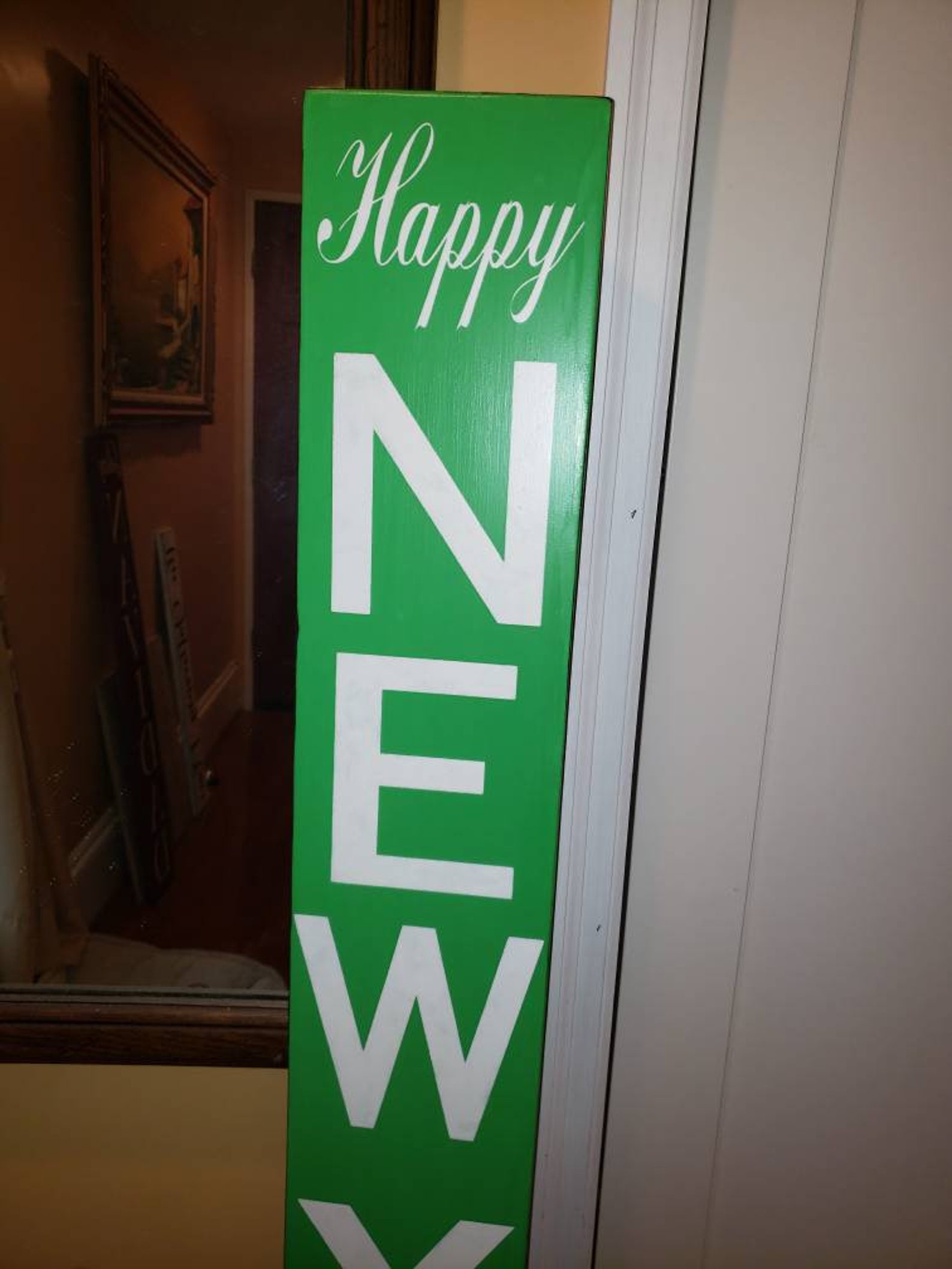 Happy New Year Porch Sign Distressed Wood Rustic Extra Large - Etsy