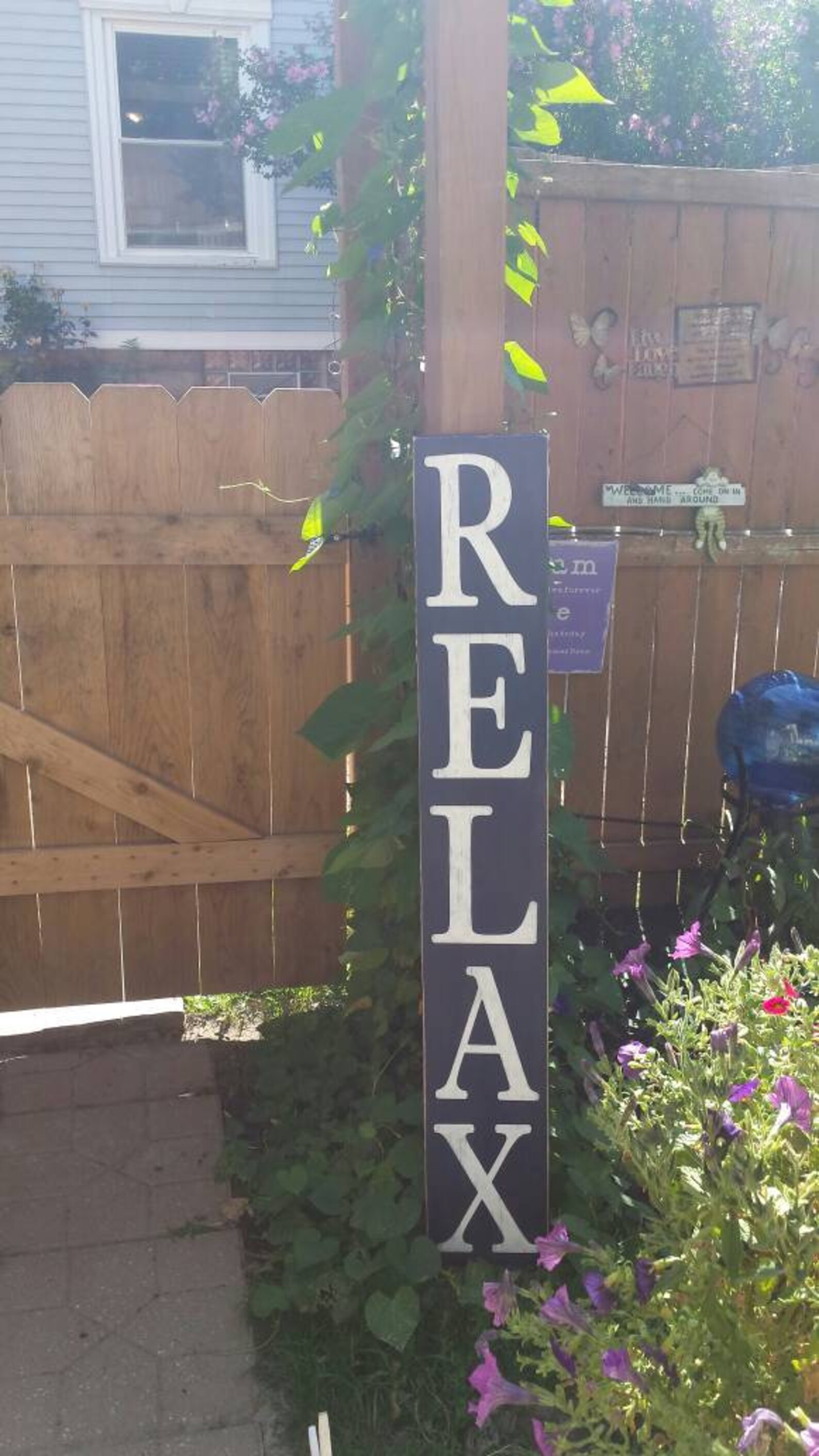 Relax Extra Large Porch Sign Vertical Wood Sign Entryway Sign - Etsy
