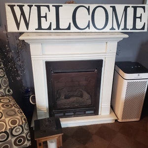 Welcome Sign Horizontal Wall Hanging Entryway Porch Sign Rustic ...