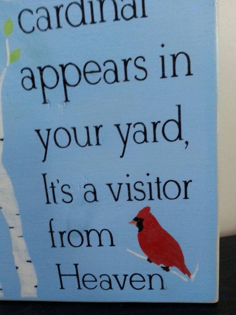 When a Cardinal Appears in Your Yard Distressed Wood Sign - Etsy