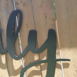 Family Metal Word Sign Distressed Rustic Rusted Wall Hanging Extra ...