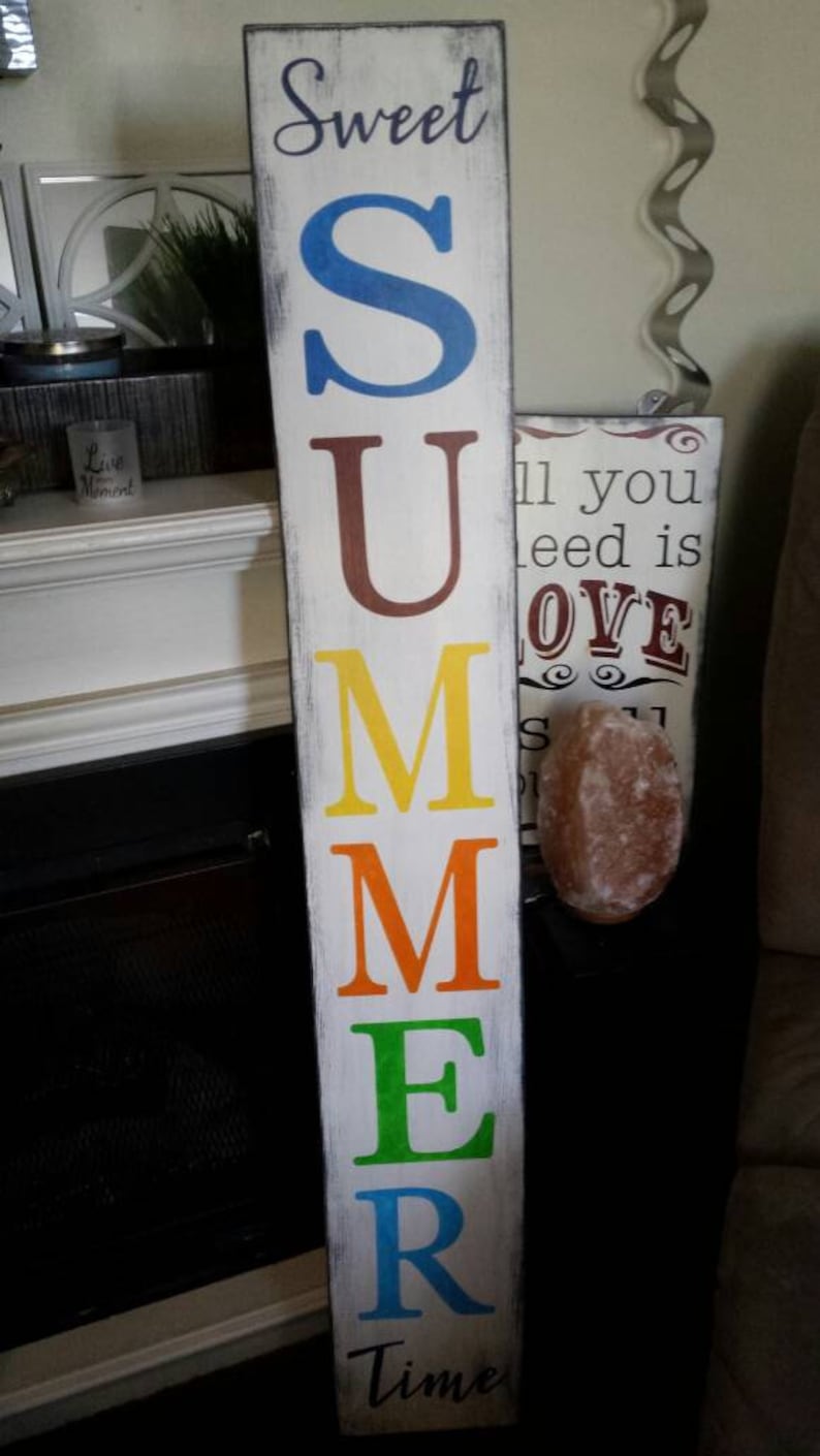 Summer Porch Sign Horizontal Distressed Wood Sign Rustic Extra Large ...