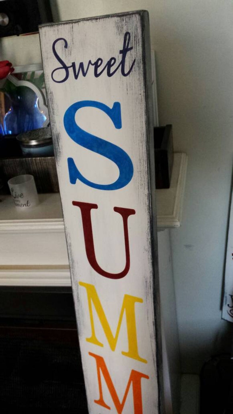 Sweet Summer Time Porch Sign Reversible Distressed Wood Sign Rustic ...