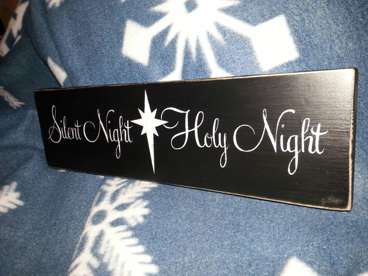 Silent Night Holy Night Wood Sign Distressed Wood Wall Hanging | Etsy