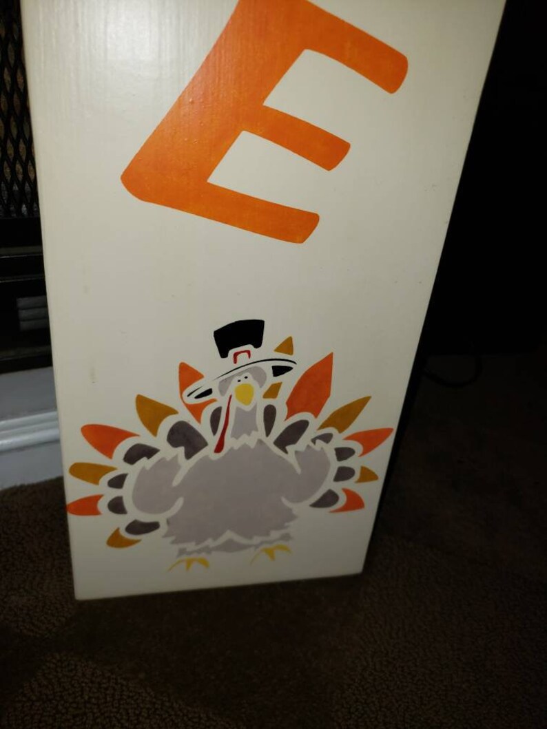 Gobble Gobble Porch Sign Reversible Vertical Sign Rustic Distressed ...